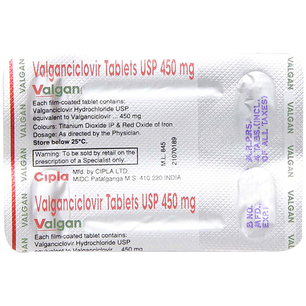 Valgan Tablet 4's Price, Uses, Side Effects, Composition - Apollo Pharmacy