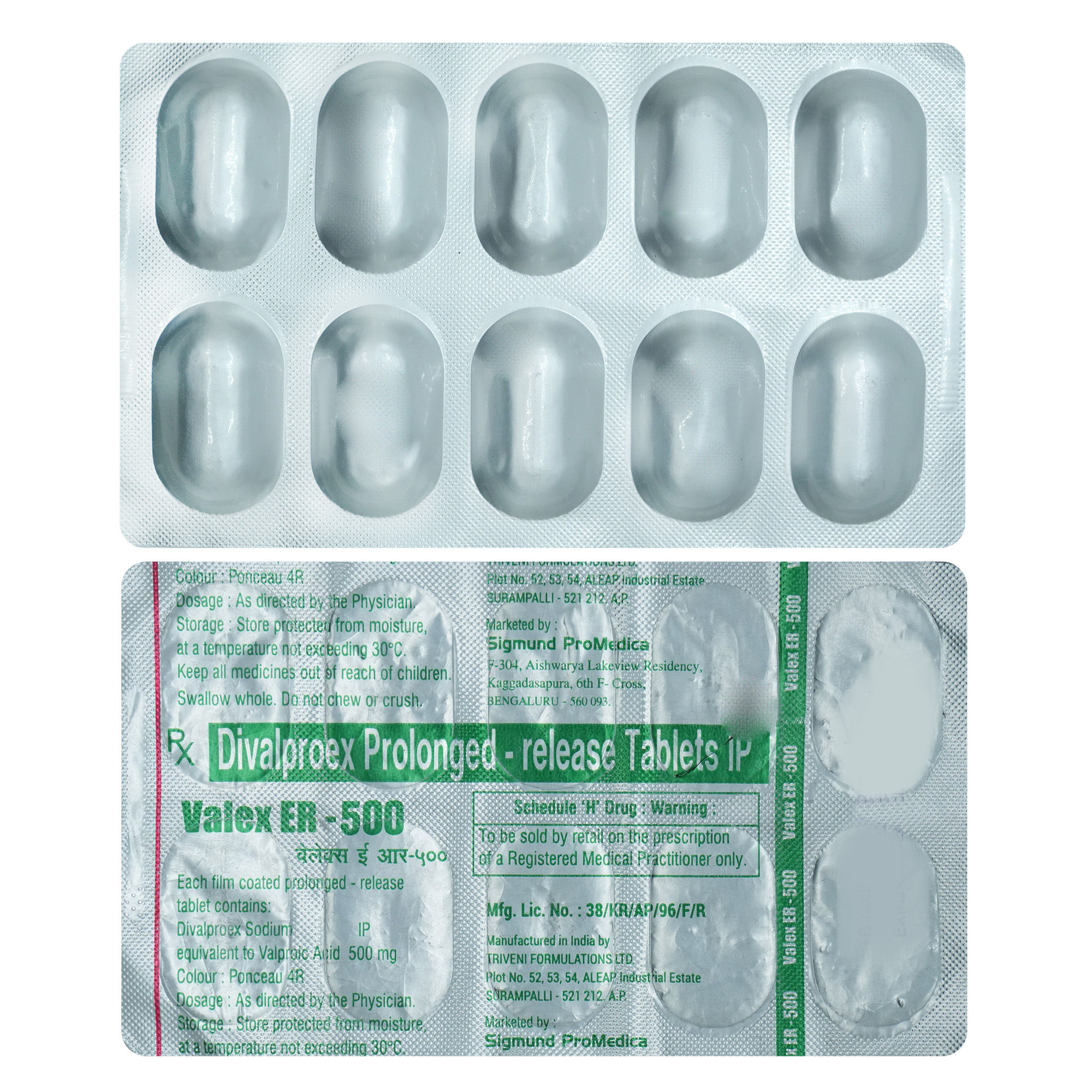 Valex Er 500mg Tablet | Uses, Side Effects, Price | Apollo Pharmacy