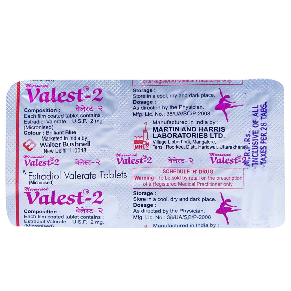 Valest-2 Tablet 28's Price, Uses, Side Effects, Composition - Apollo ...