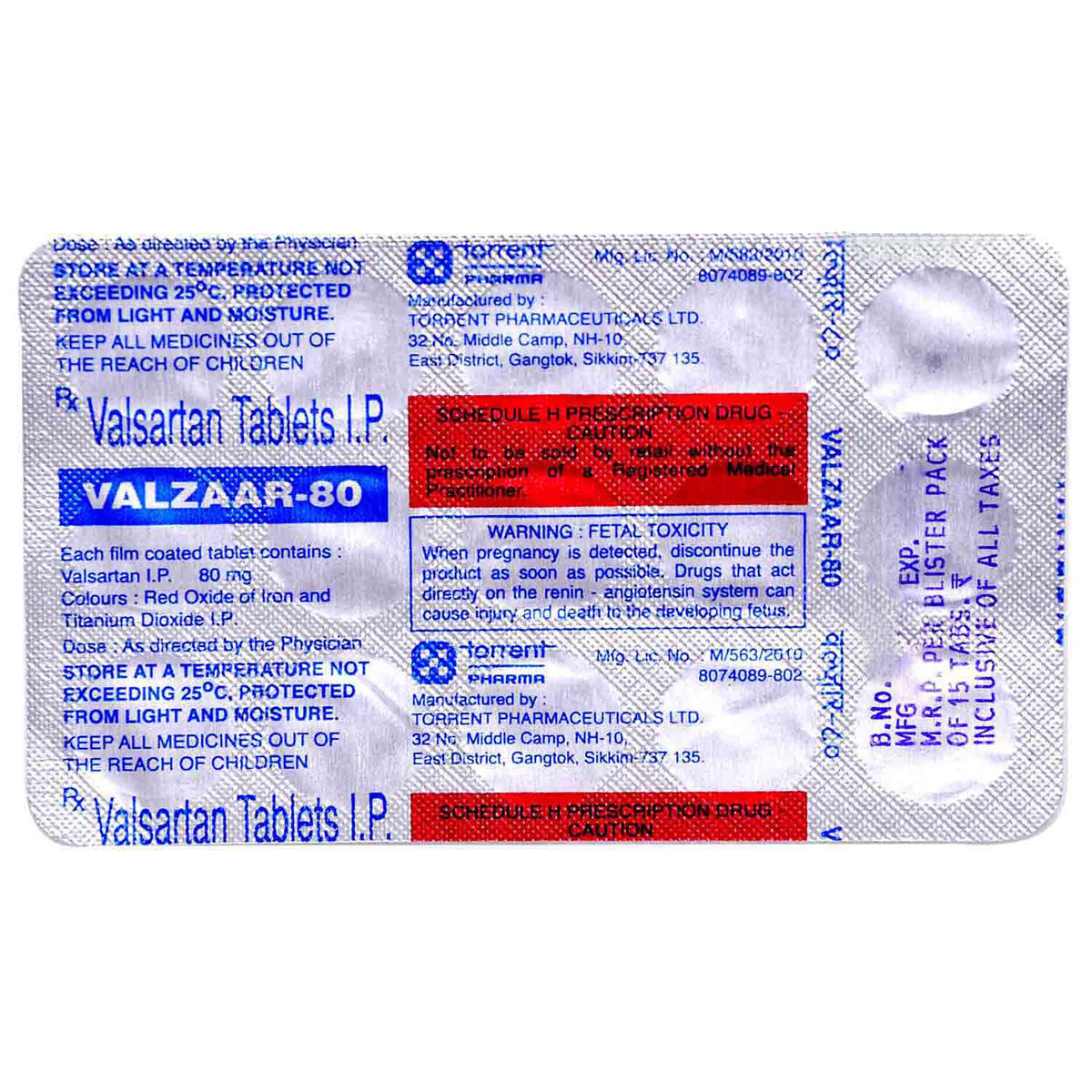 Valzaar-80 Tablet 15's Price, Uses, Side Effects, Composition - Apollo ...