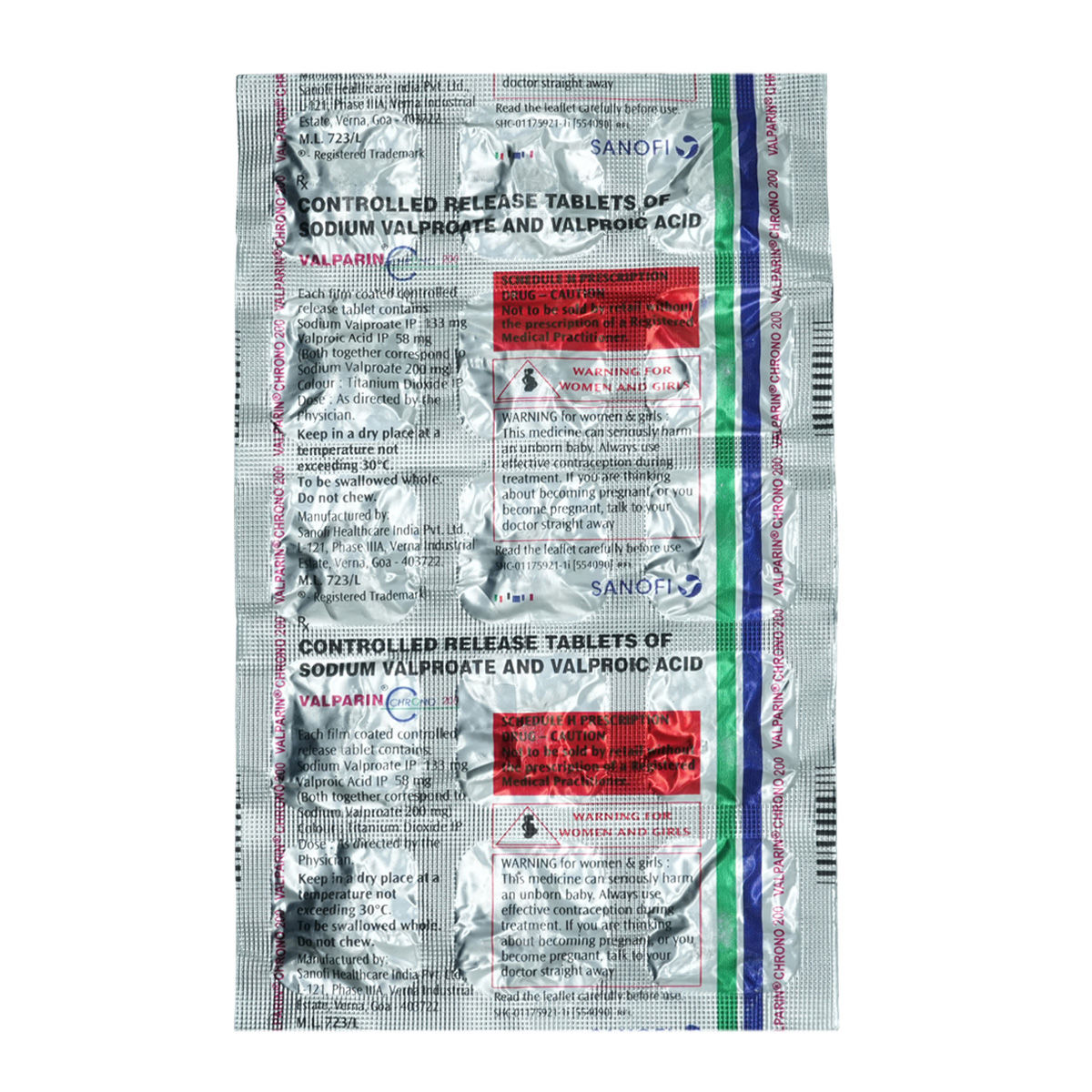 Valparin Chrono 200 mg Tablet | Uses, Side Effects, Price | Apollo Pharmacy
