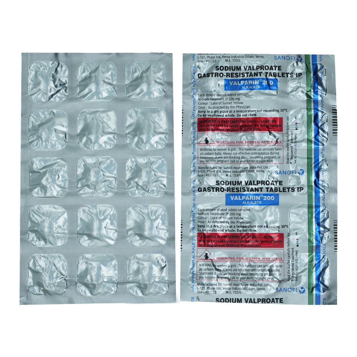 Valparin Alkalets 200 Tablet 15's Price, Uses, Side Effects ...