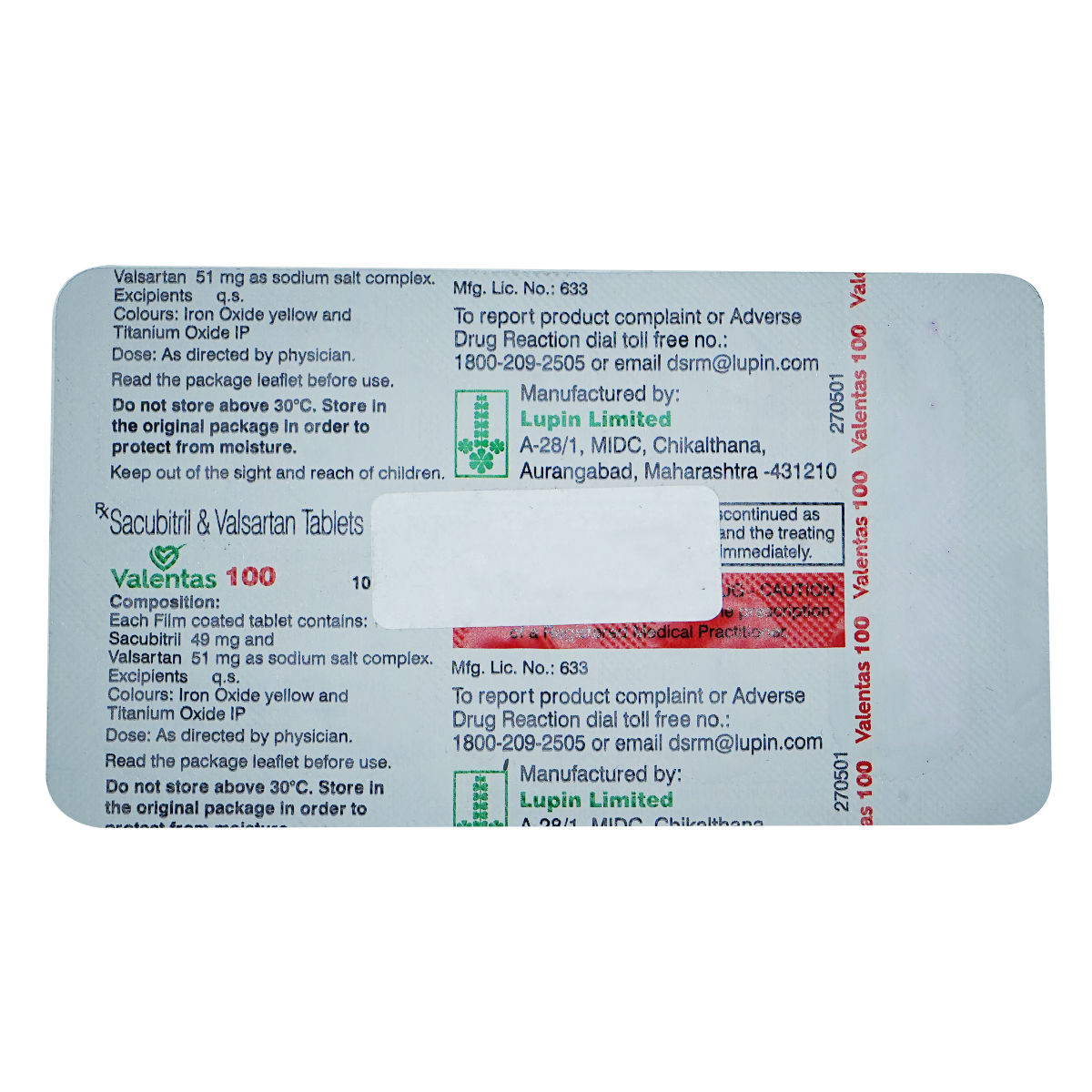Valentas 100 Tablet | Uses, Side Effects, Price | Apollo Pharmacy