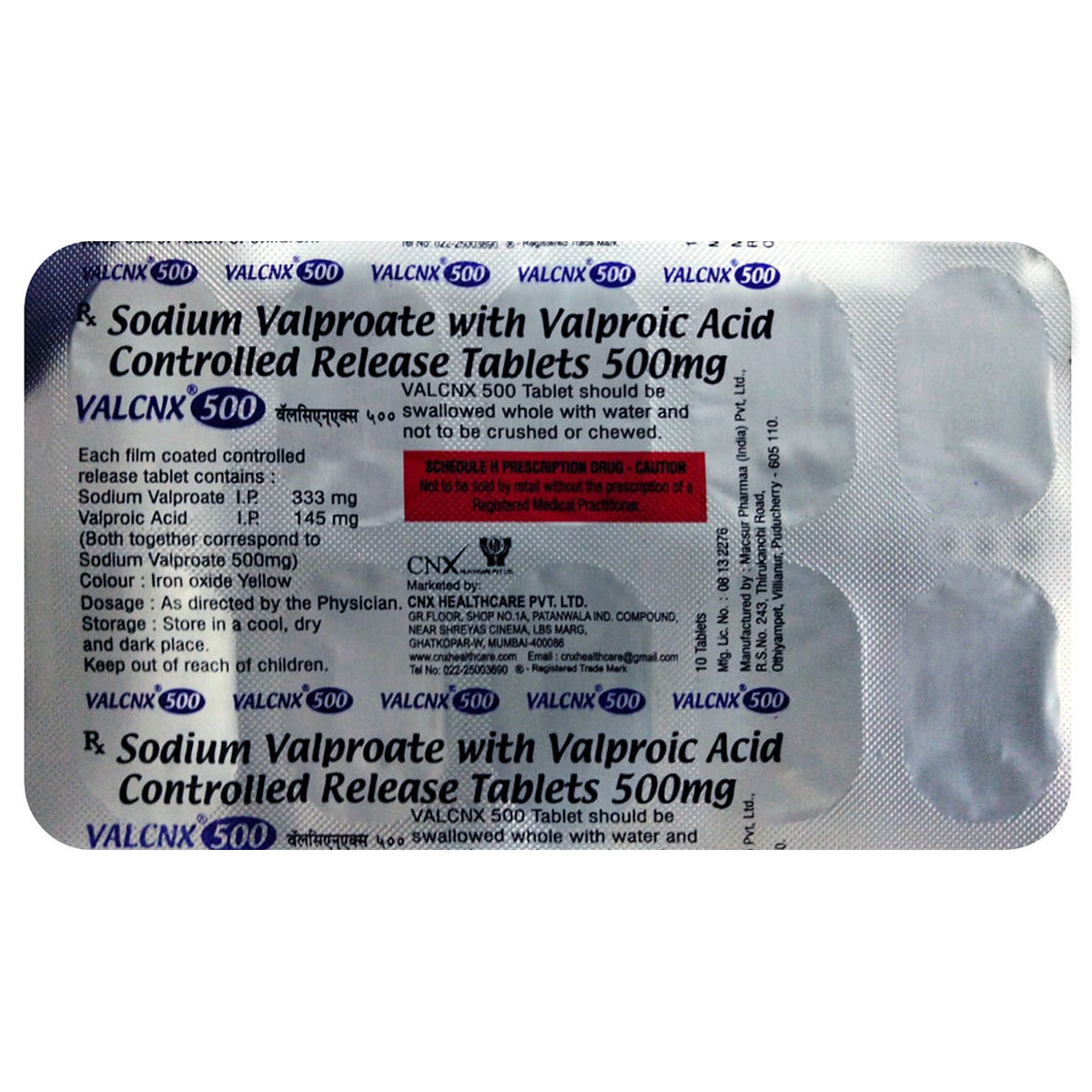 Valcnx 500 Tablet | Uses, Side Effects, Price | Apollo Pharmacy