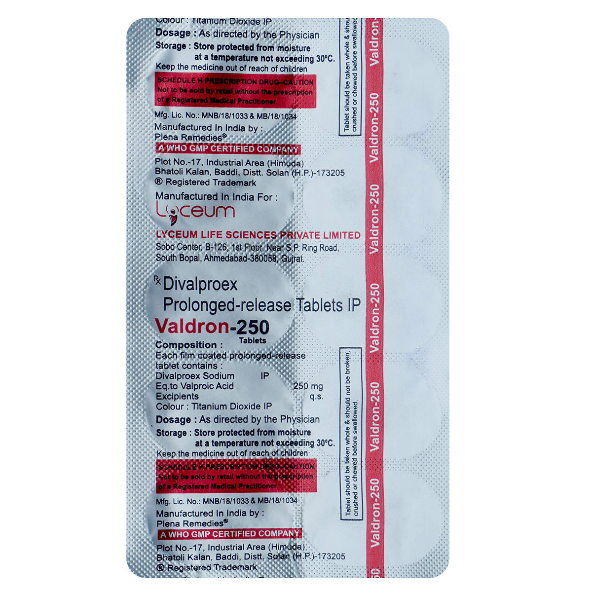 Valdron-250 Tablet 10's | Uses, Side Effects, Price | Apollo Pharmacy