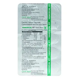 Vancecal XT Tablet | Uses, Side Effects, Price | Apollo Pharmacy