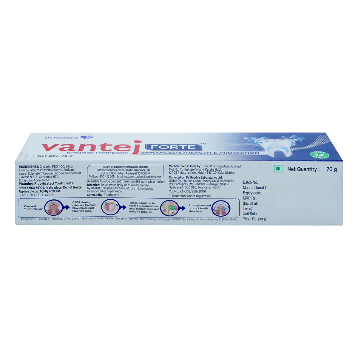 Vantej Forte Toothpaste | Uses, Side Effects, Price | Apollo Pharmacy