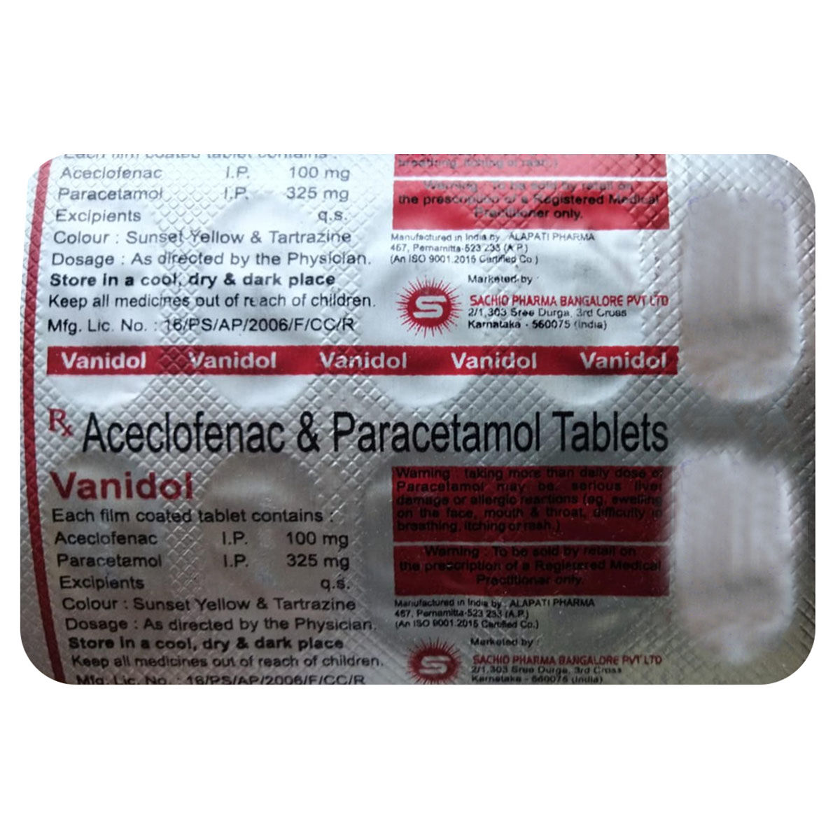 Vanidol Tablet | Uses, Side Effects, Price | Apollo Pharmacy