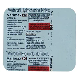 Varimax 20 Tablet | Uses, Side Effects, Price | Apollo Pharmacy