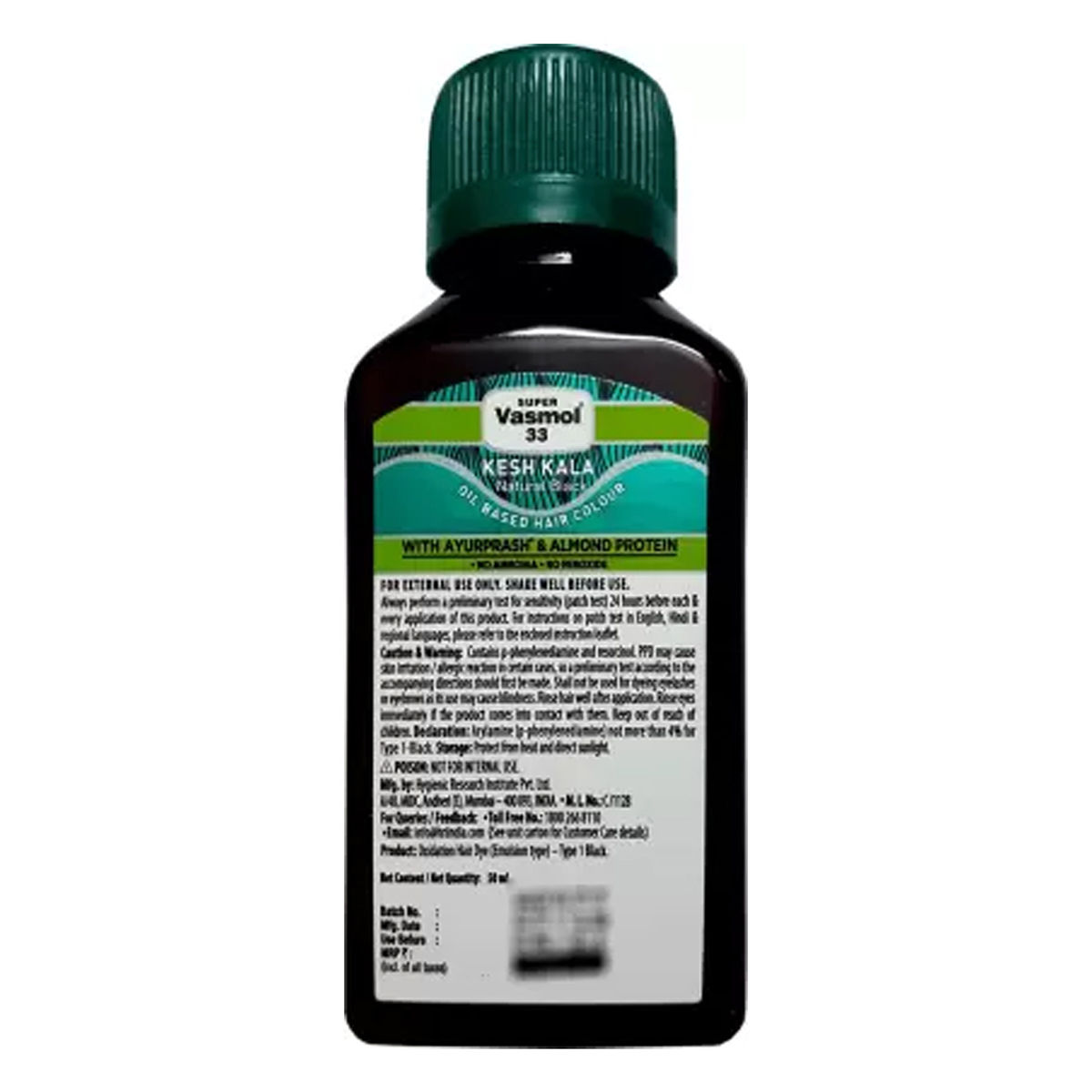 Super Vasmol 33 Kesh Kala Hair Oil, 50 ml Price, Uses, Side Effects ...