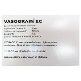 Vasograin Ec Tablet 20's | Uses, Side Effects, Price | Apollo Pharmacy