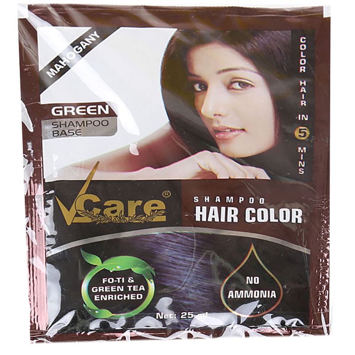 Vcare Shampoo Based Hair Colour Green, 25 ml Price, Uses, Side Effects ...