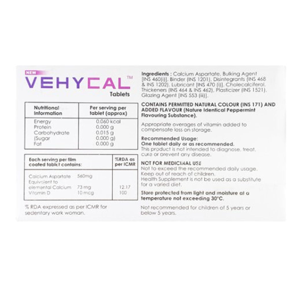 New Vehycal Tablet 10's Price, Uses, Side Effects, Composition - Apollo ...