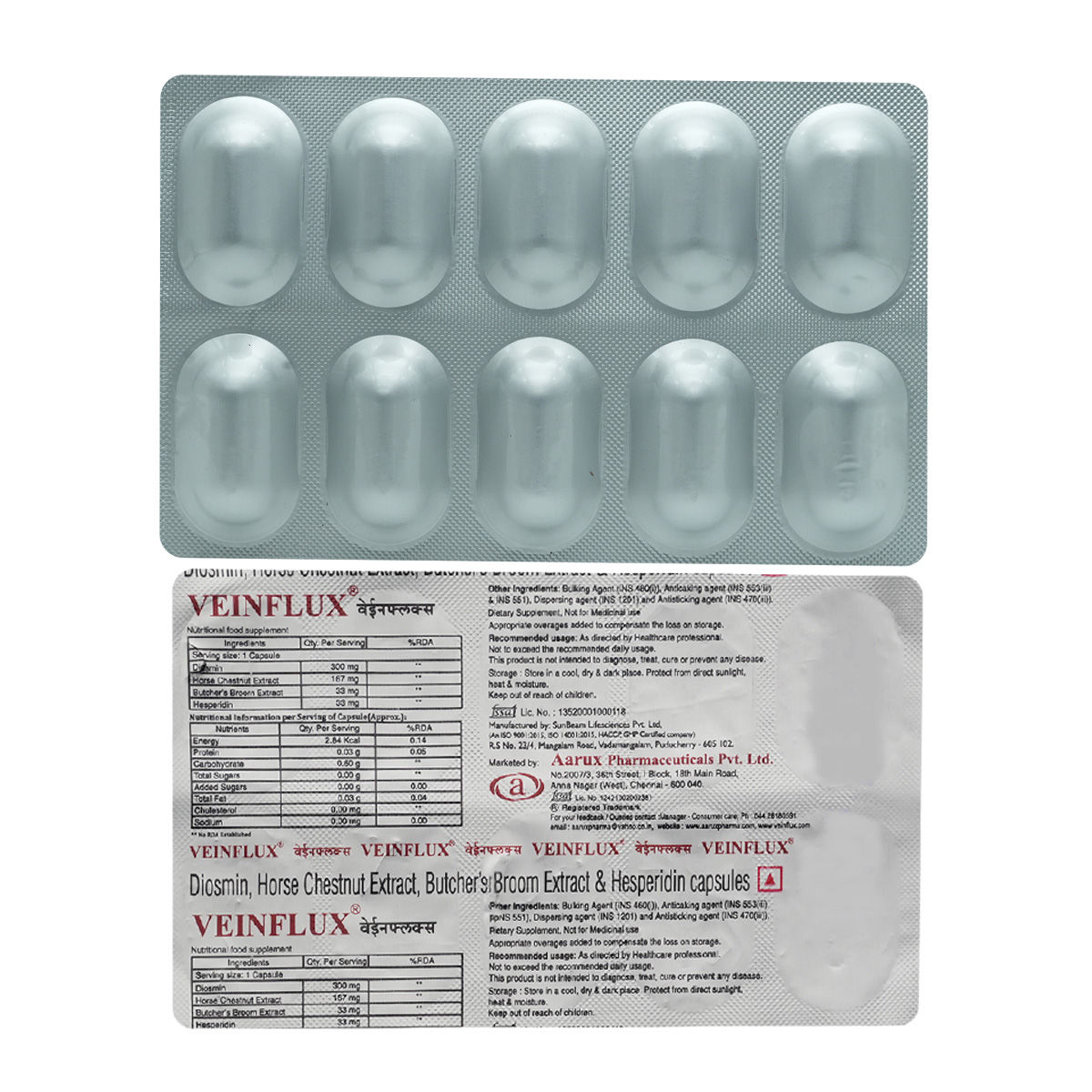Veinflux Capsule 10's Price, Uses, Side Effects, Composition - Apollo ...