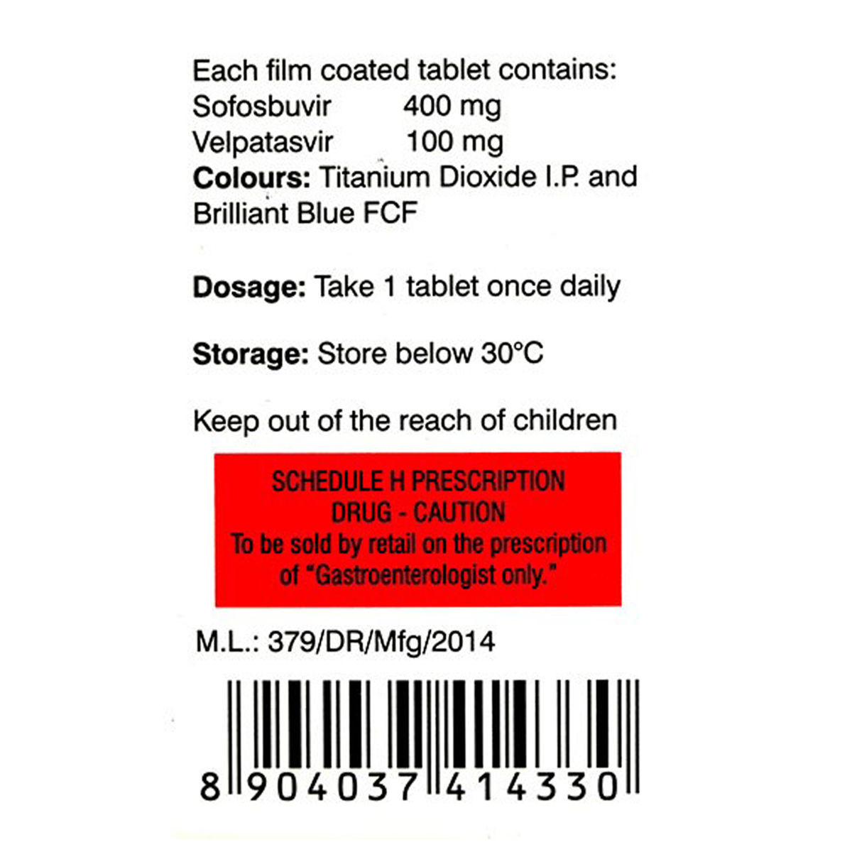 Velpanat Tablet 28's Price, Uses, Side Effects, Composition - Apollo ...