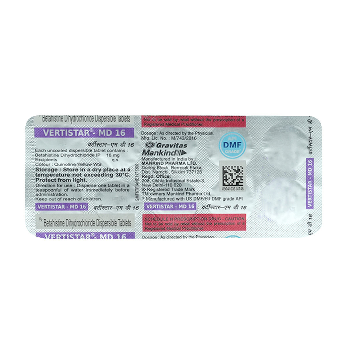 Vertistar-MD 16 Tablet 10's Price, Uses, Side Effects, Composition ...