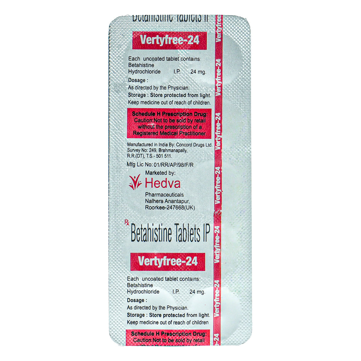 Vertyfree-24 Tablet 10's Price, Uses, Side Effects, Composition ...