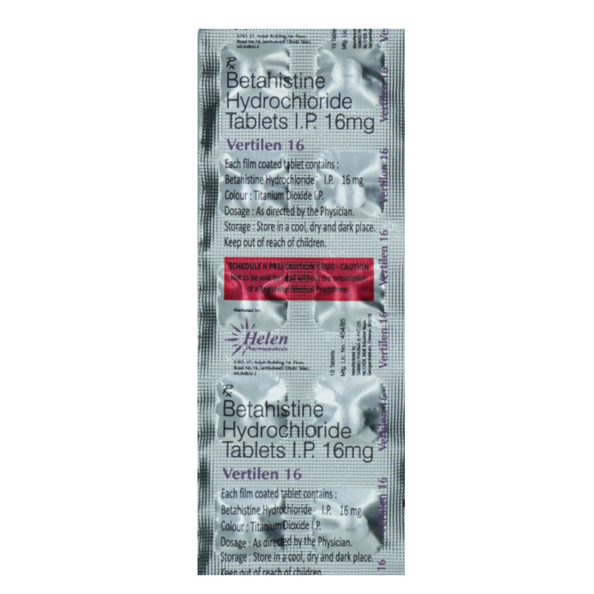 Vertilen 16 Tablet | Uses, Side Effects, Price | Apollo Pharmacy