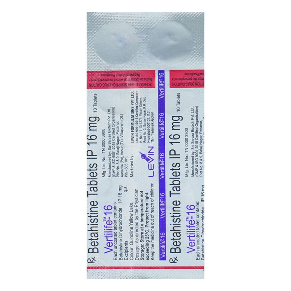 Vertilife 16 Tablet | Uses, Side Effects, Price | Apollo Pharmacy