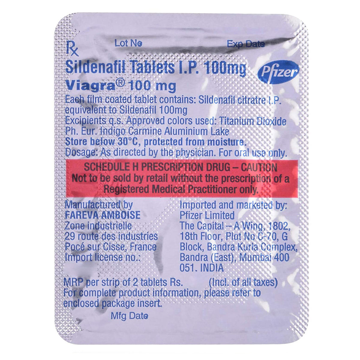 Viagra 100 mg Tablet 2's Price, Uses, Side Effects, Composition ...