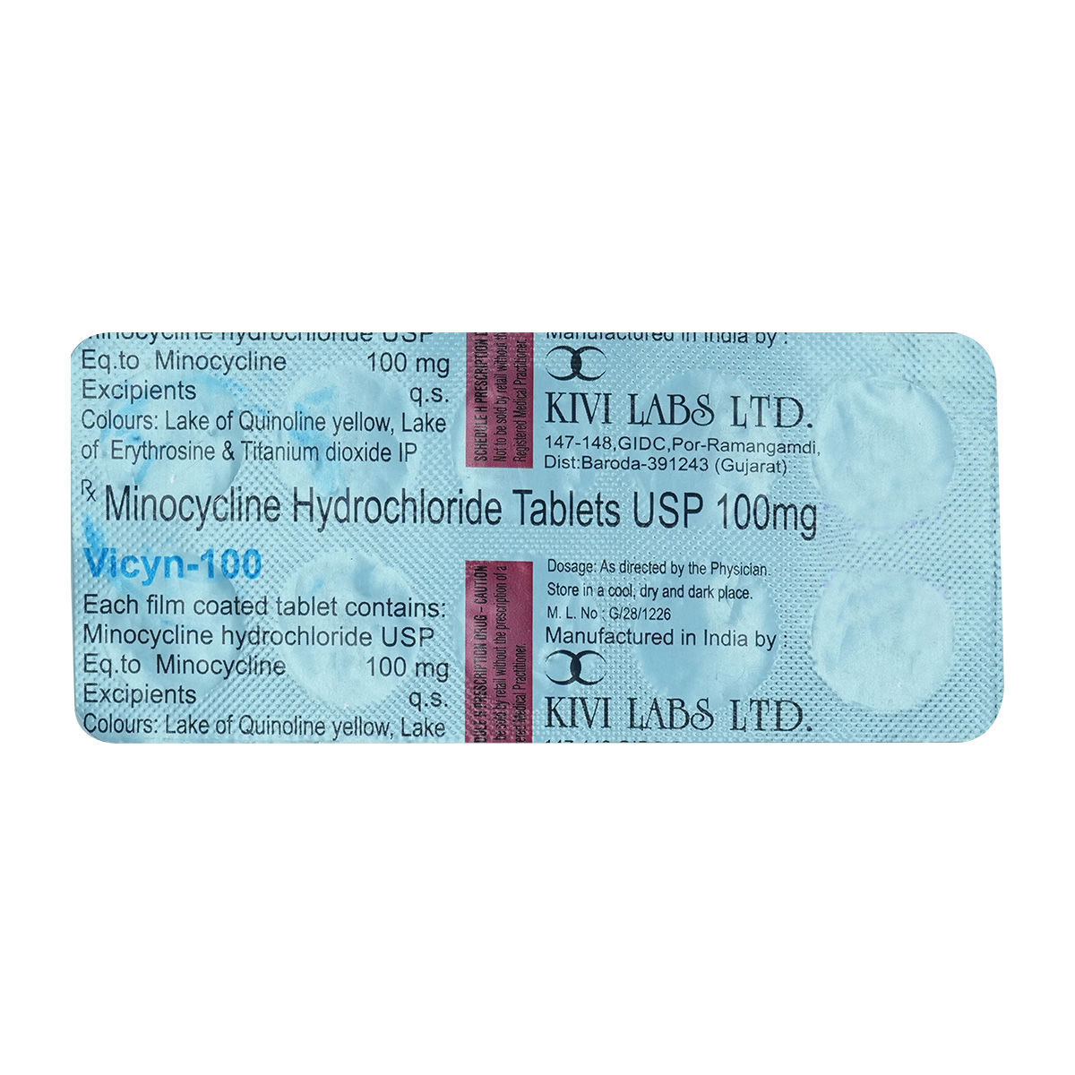 Vicyn-100 mg Tablet | Uses, Side Effects, Price | Apollo Pharmacy
