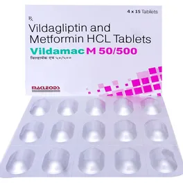 Vildamac M 50/500 Tablet | Uses, Side Effects, Price | Apollo Pharmacy