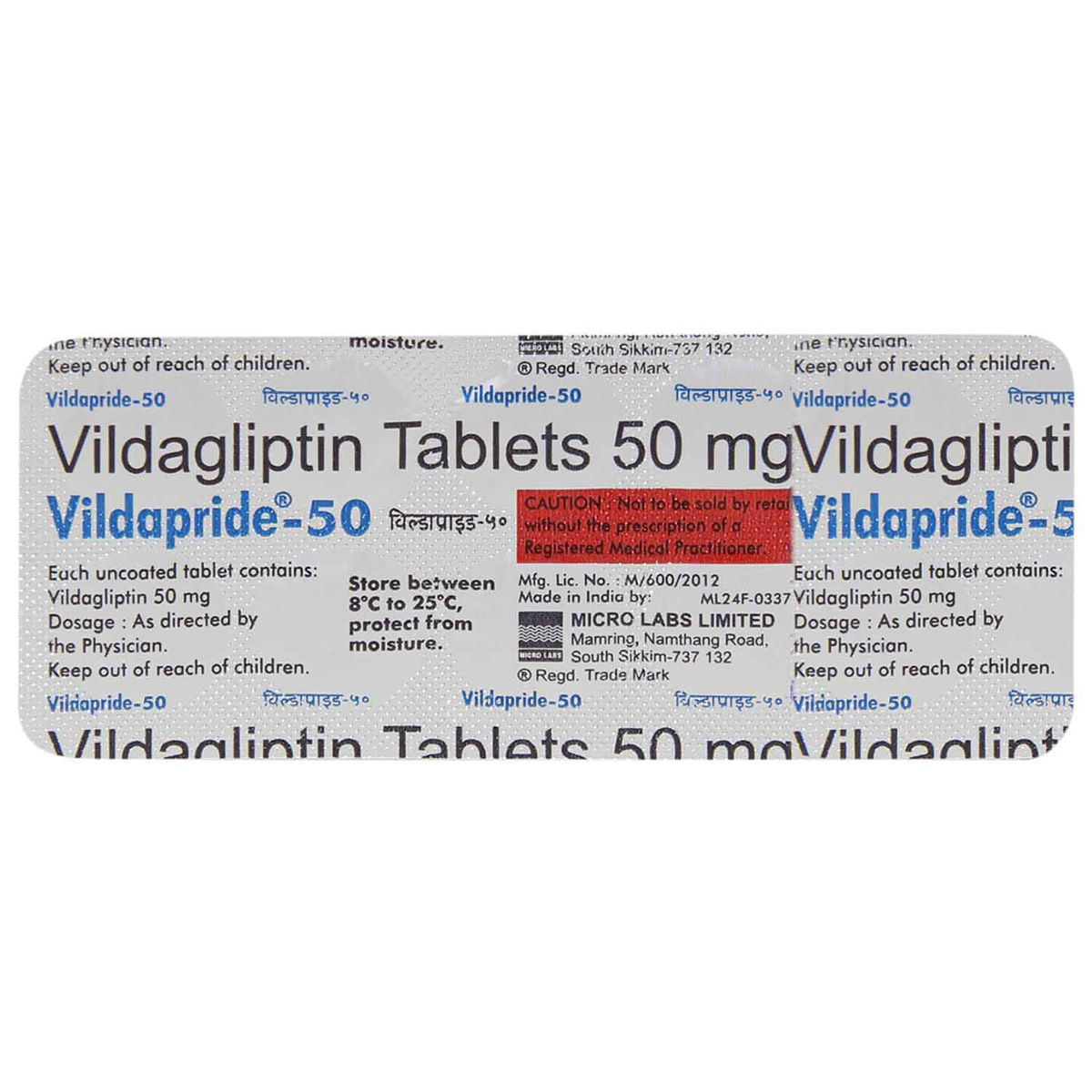 Vildapride-50 Tablet 10's Price, Uses, Side Effects, Composition ...