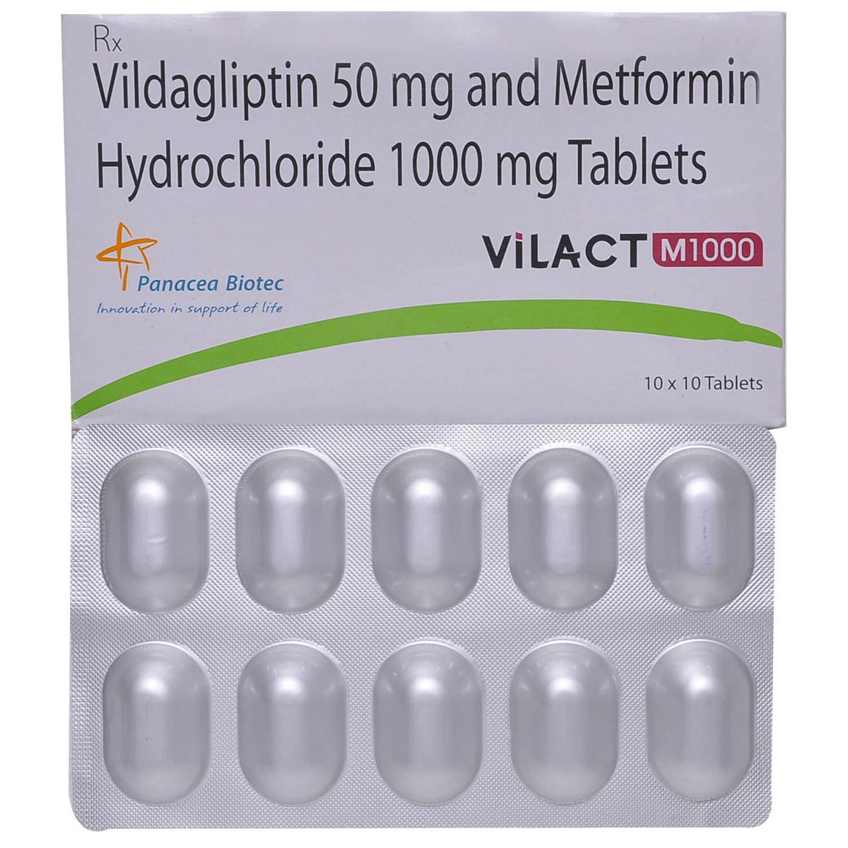 Vilact M 1000/50mg Tablet | Uses, Side Effects, Price | Apollo Pharmacy