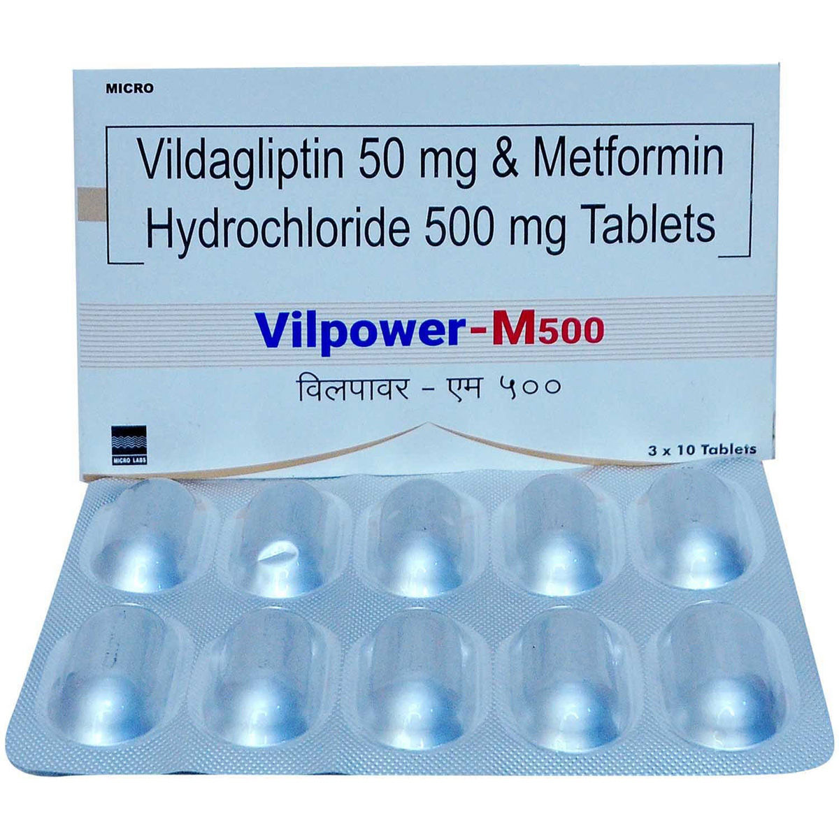 Vilpower-M 500 Tablet 10's Price, Uses, Side Effects, Composition ...