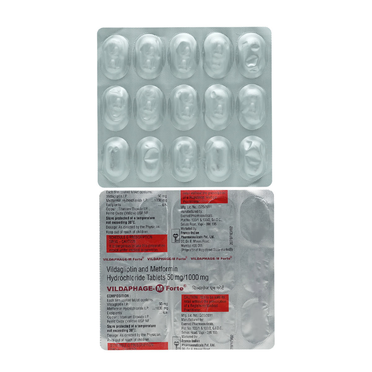 Vildaphage M Forte Tablet | Uses, Side Effects, Price | Apollo Pharmacy