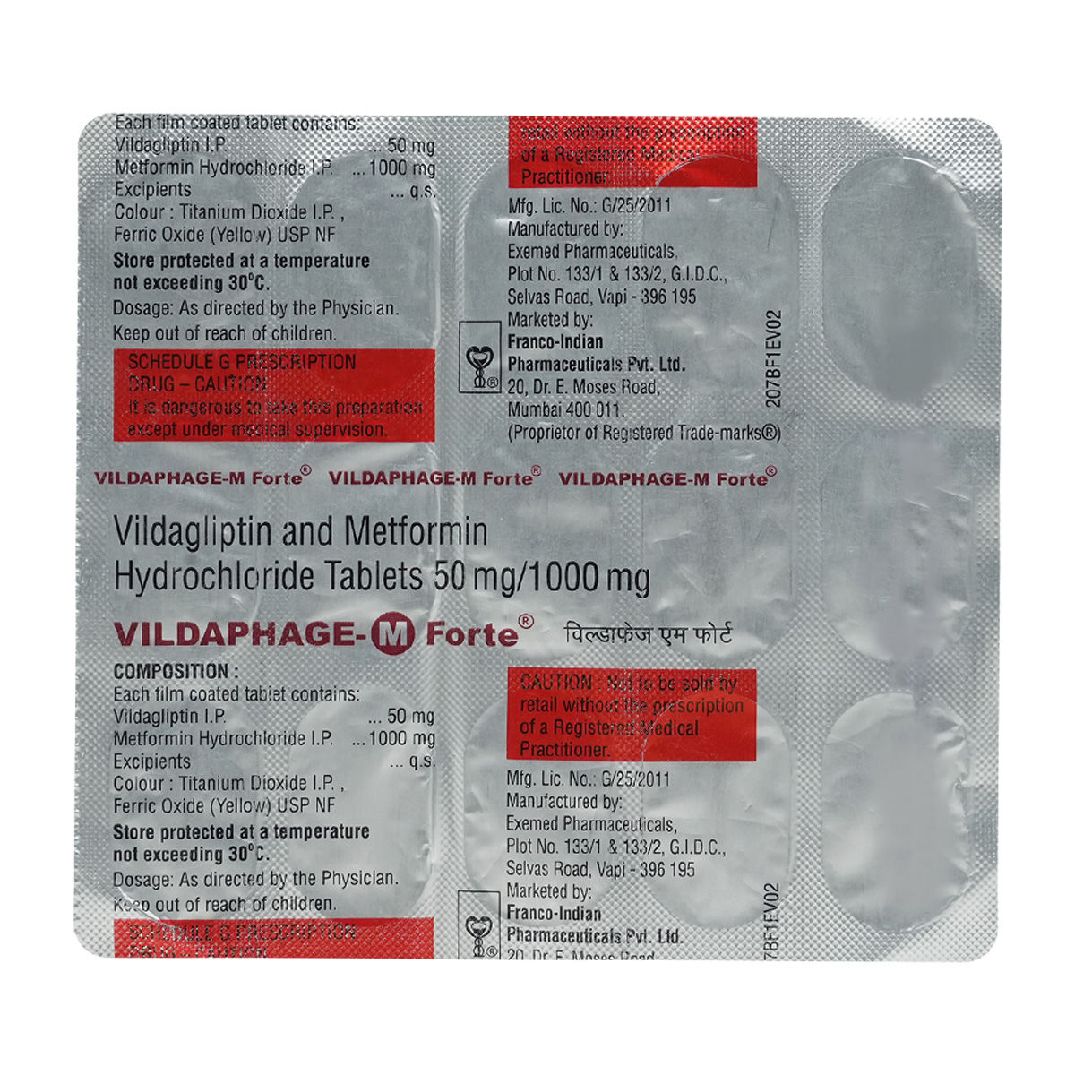 Vildaphage M Forte Tablet | Uses, Side Effects, Price | Apollo Pharmacy
