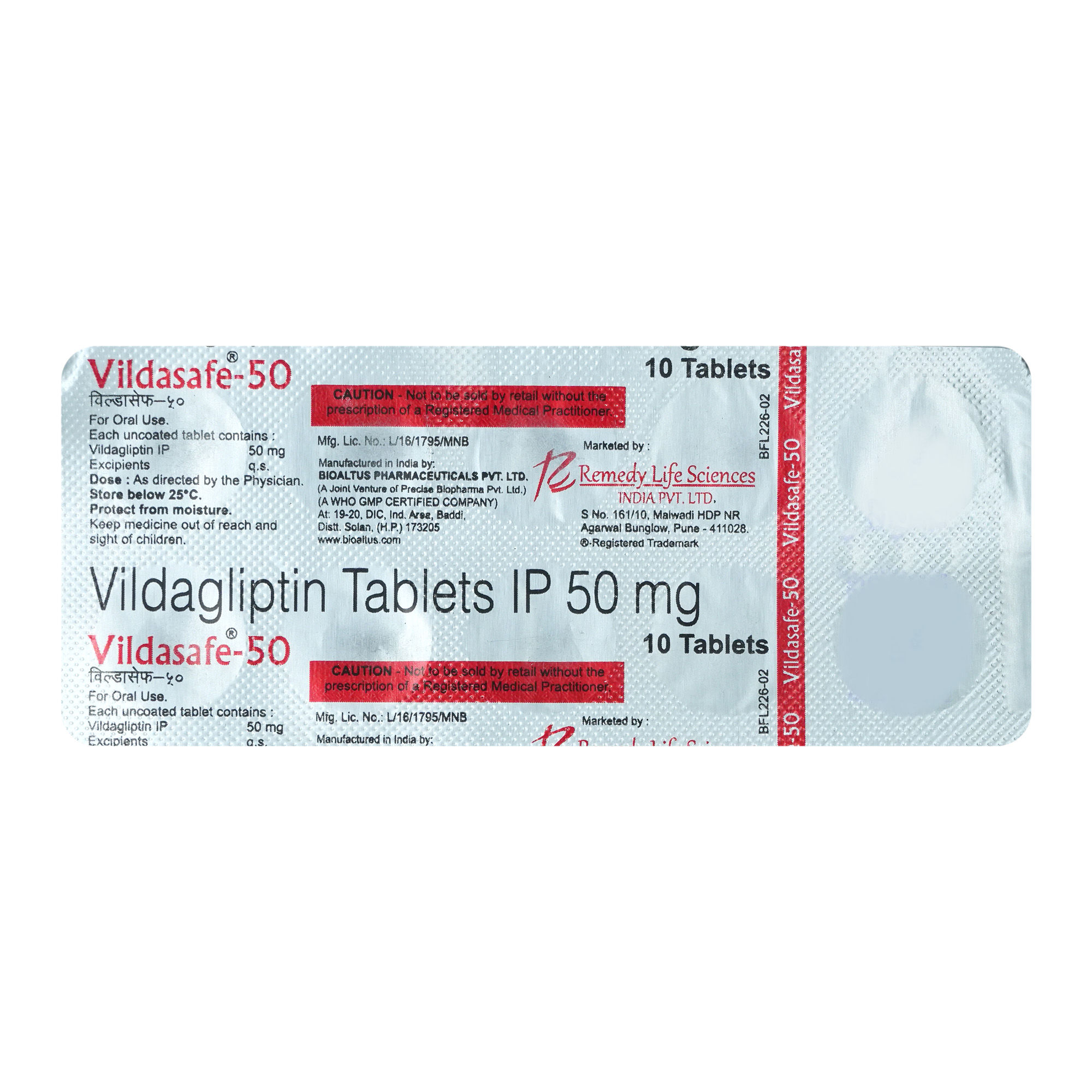 Vildasafe-50 Tablet 10's Price, Uses, Side Effects, Composition ...