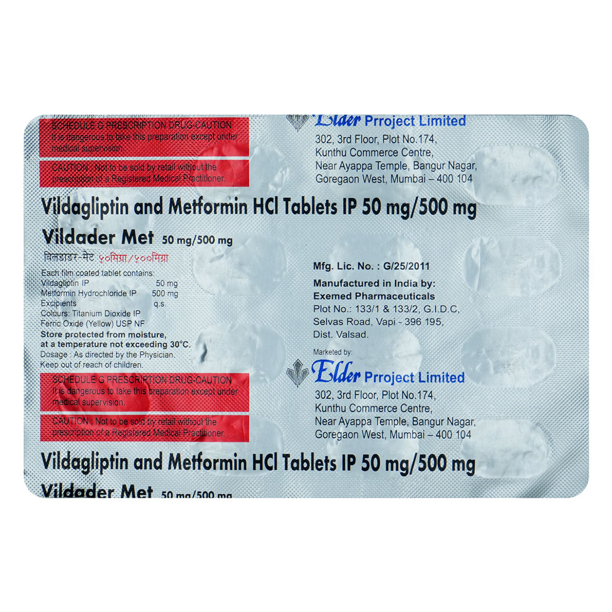 Vildader Met 50 mg/500 mg Tablet | Uses, Side Effects, Price | Apollo ...