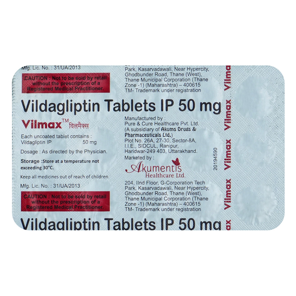 Vilmax Tablet 10's Price, Uses, Side Effects, Composition - Apollo Pharmacy