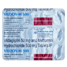 Buy Vildov M 500/50mg Tablet online | Uses, Side Effects, Price and ...