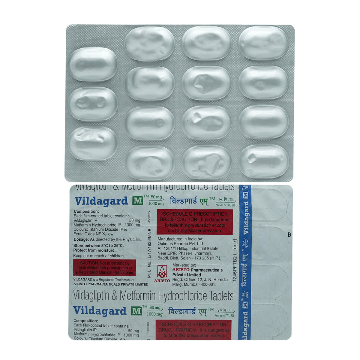 Vildagard M 50/1000mg Tablet | Uses, Side Effects, Price | Apollo Pharmacy