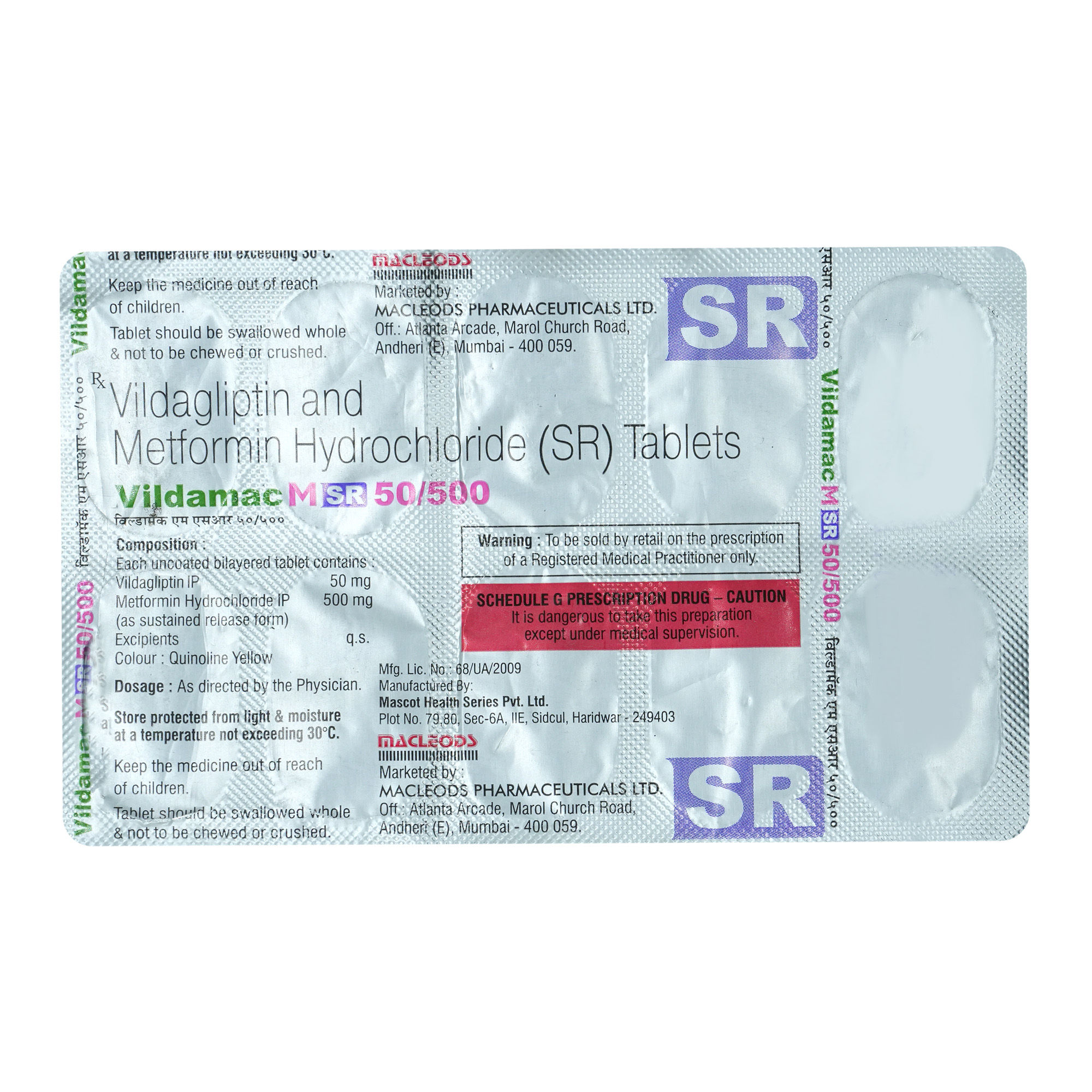 VILDAMAC M SR 50/500MG TABLETS | Uses, Side Effects, Price | Apollo ...