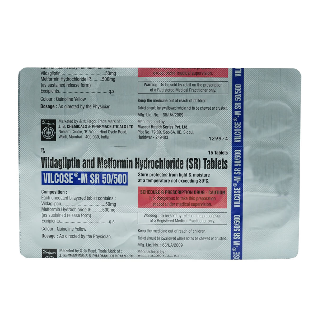 Vildaray M 50/500 Tablet 15's Price, Uses, Side Effects, Composition ...