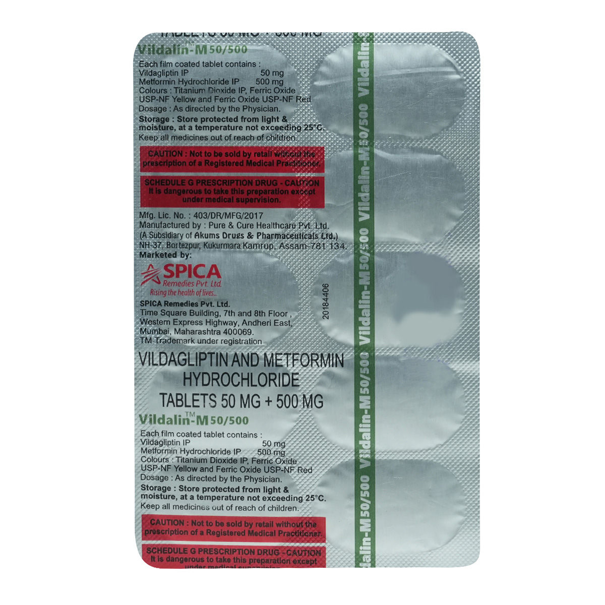 Vildalin-M 50/500 Tablet | Uses, Side Effects, Price | Apollo Pharmacy