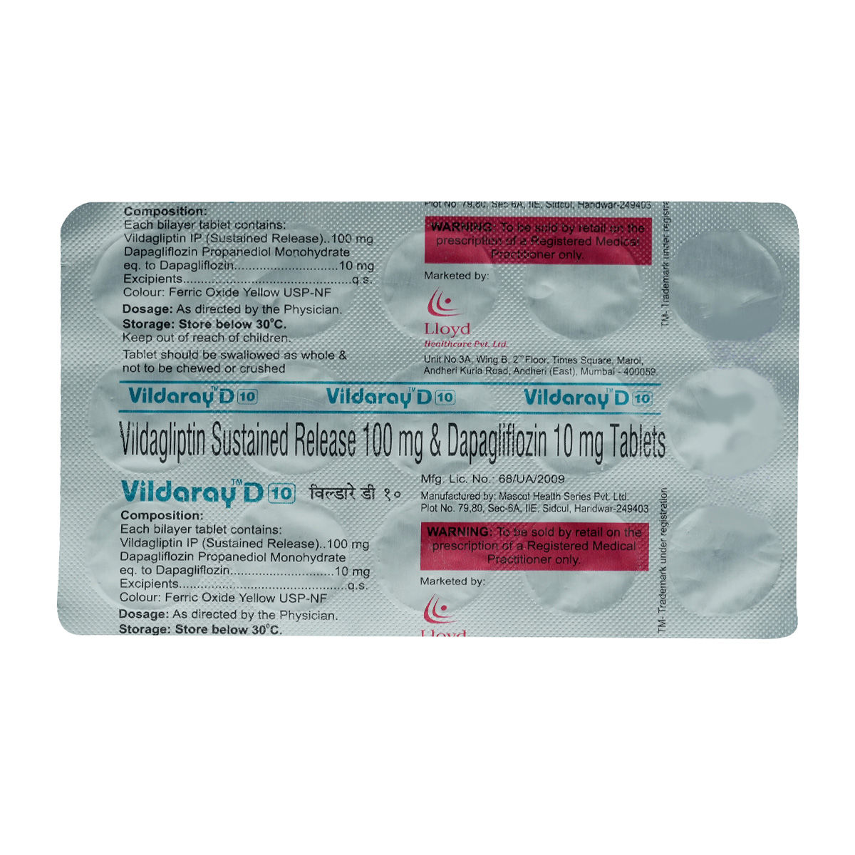 Vildaray D 10 Tablet | Uses, Side Effects, Price | Apollo Pharmacy