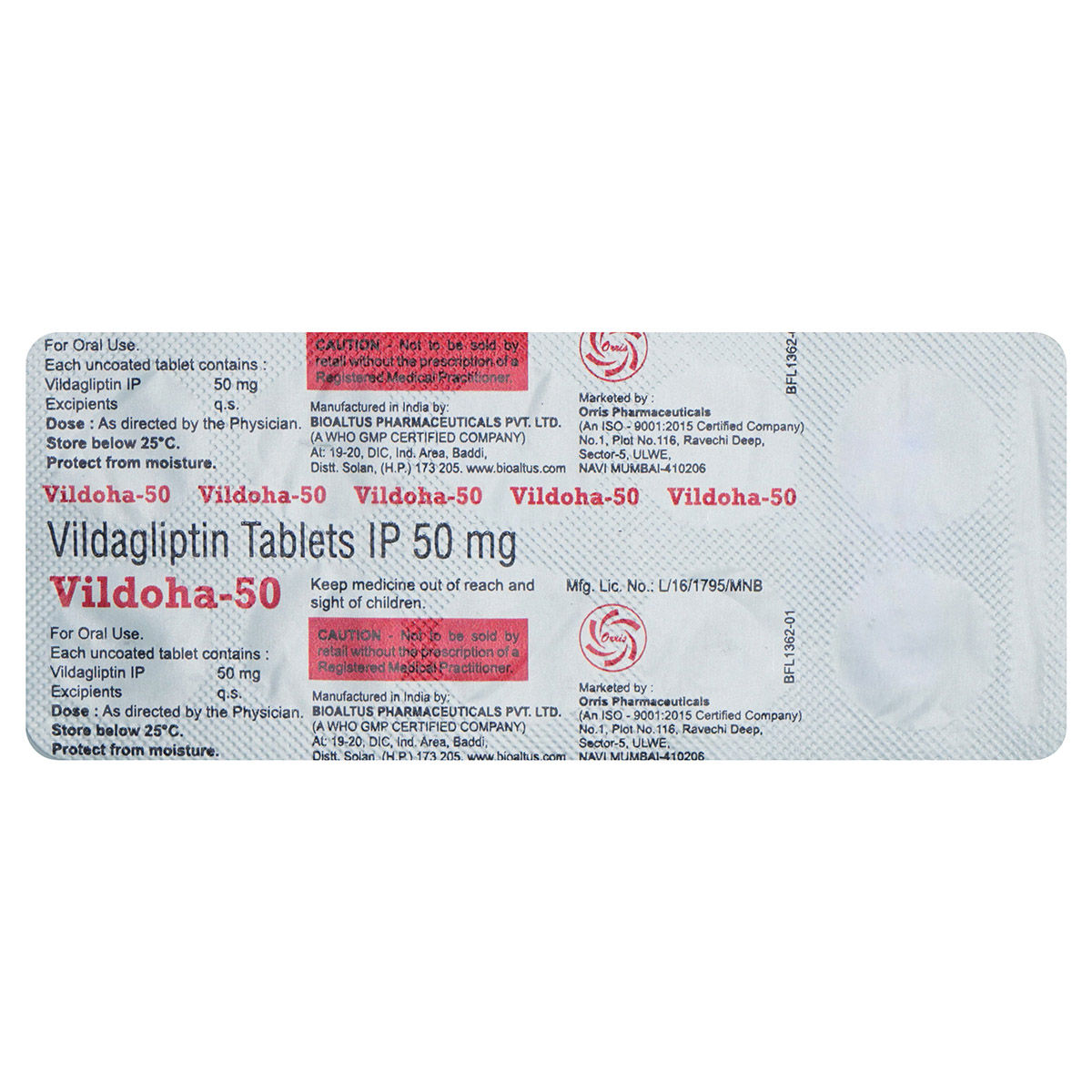 Vildoha-50 Tablet | Uses, Side Effects, Price | Apollo Pharmacy