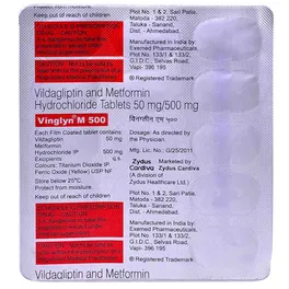 Vinglyn M 500 Tablet | Uses, Side Effects, Price | Apollo Pharmacy