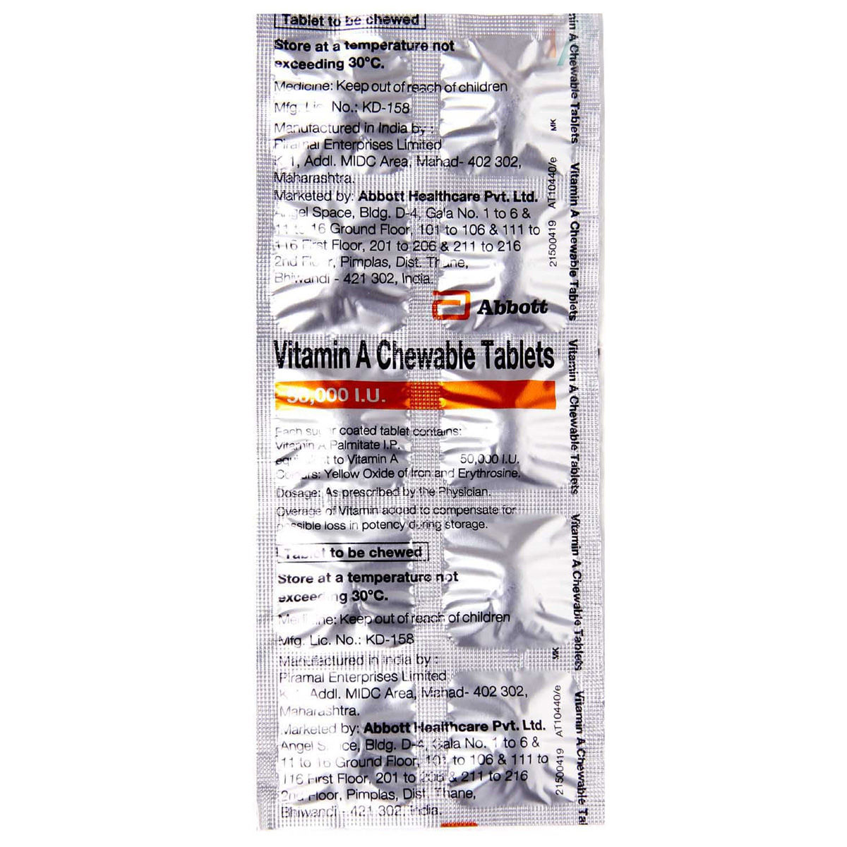 Vitamin A Chewable Tablet 10's Price, Uses, Side Effects, Composition ...