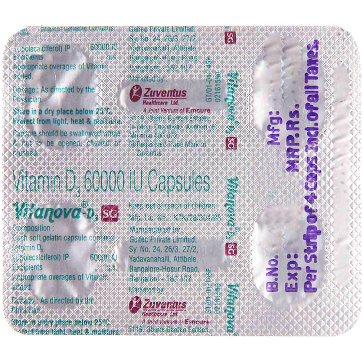 Vitanova-D3 SG Capsule | Uses, Side Effects, Price | Apollo Pharmacy