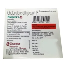 Vitanova-D3 6L Injection 1 ml | Uses, Side Effects, Price | Apollo Pharmacy