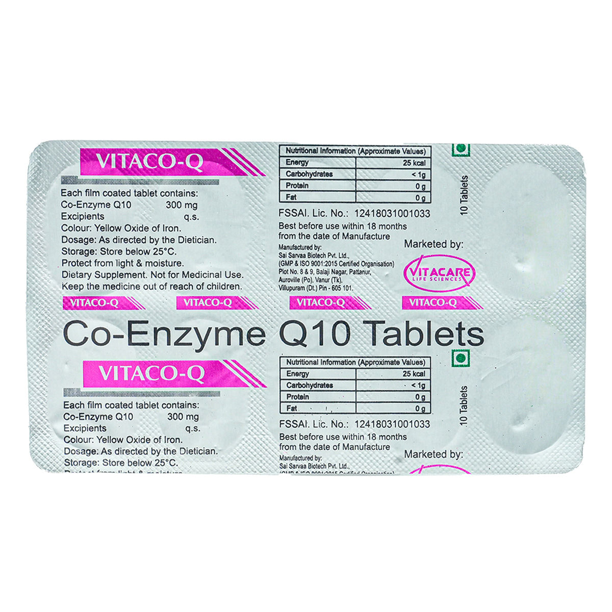 Vitaco-Q 300 Tablet | Uses, Side Effects, Price | Apollo Pharmacy