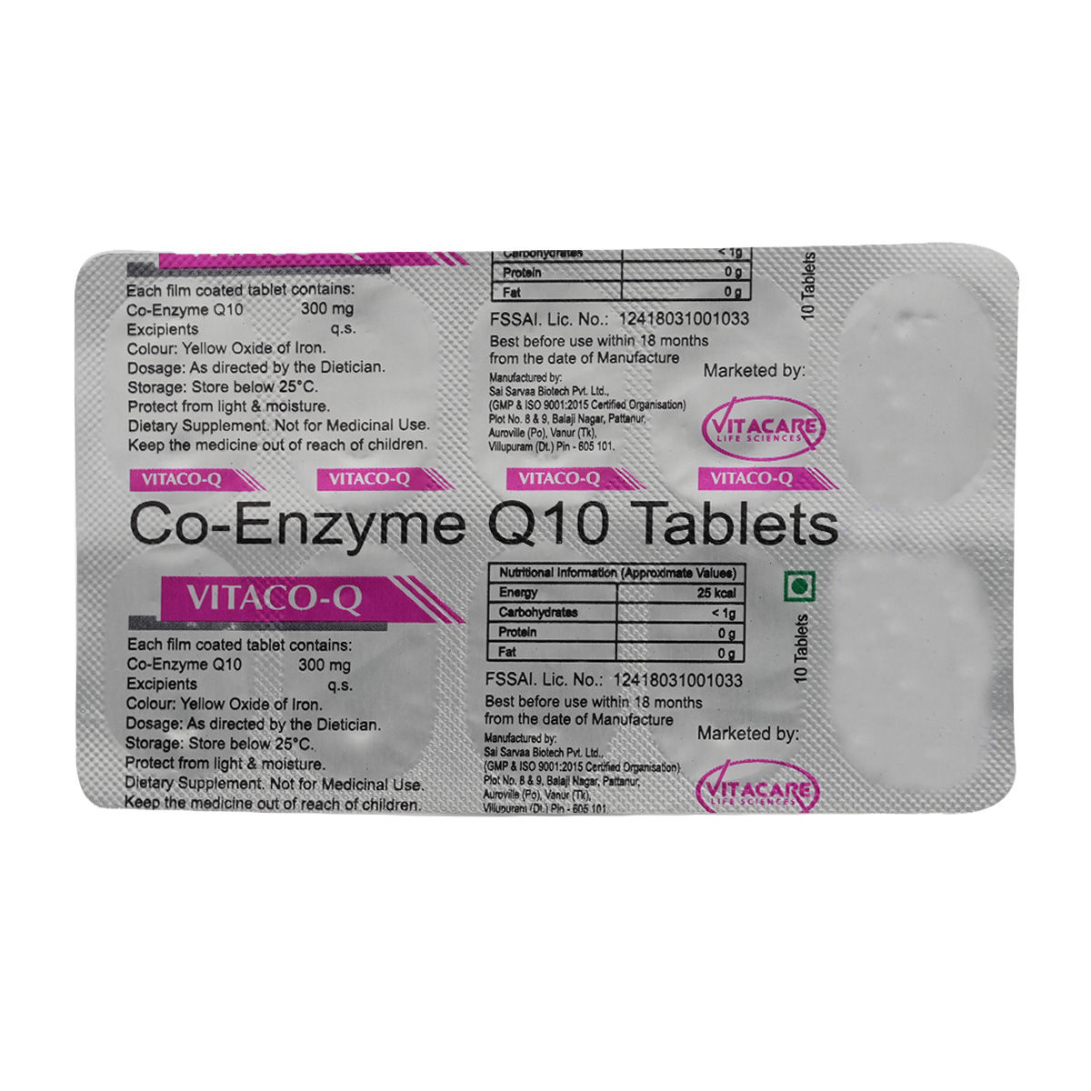 Vitaco-Q 300 Tablet 10's Price, Uses, Side Effects, Composition ...
