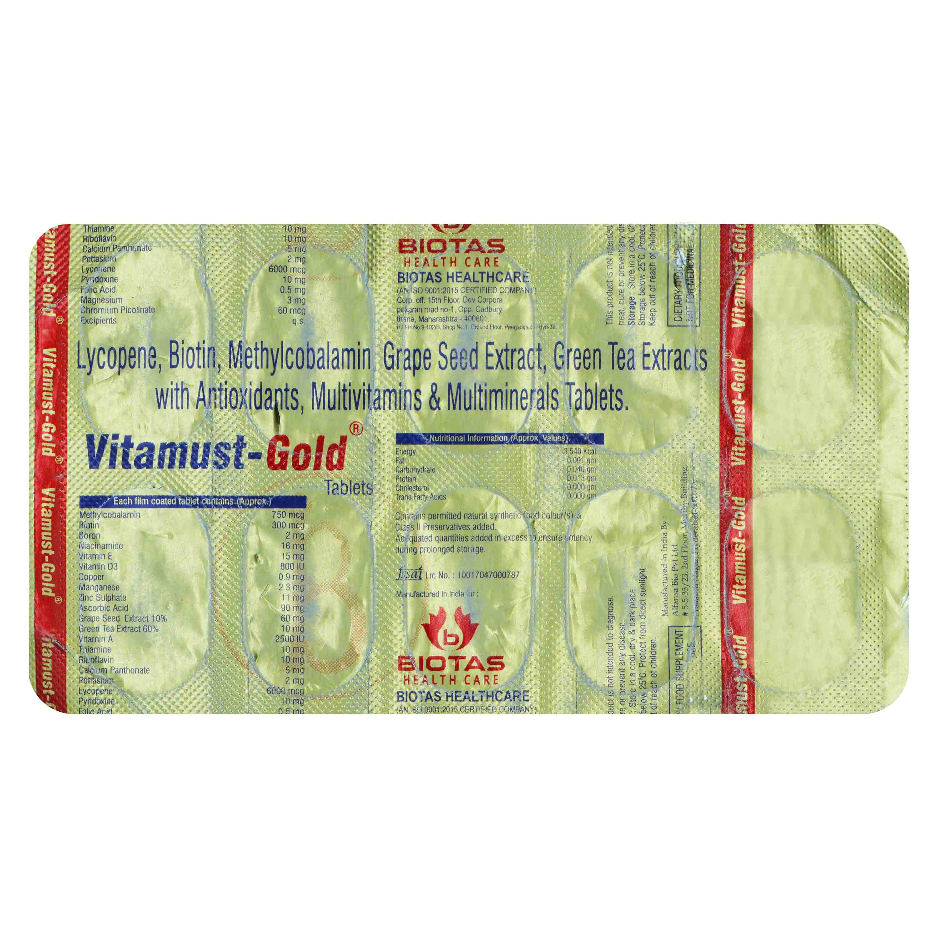 Vitamust-Gold Tablet | Uses, Side Effects, Price | Apollo Pharmacy