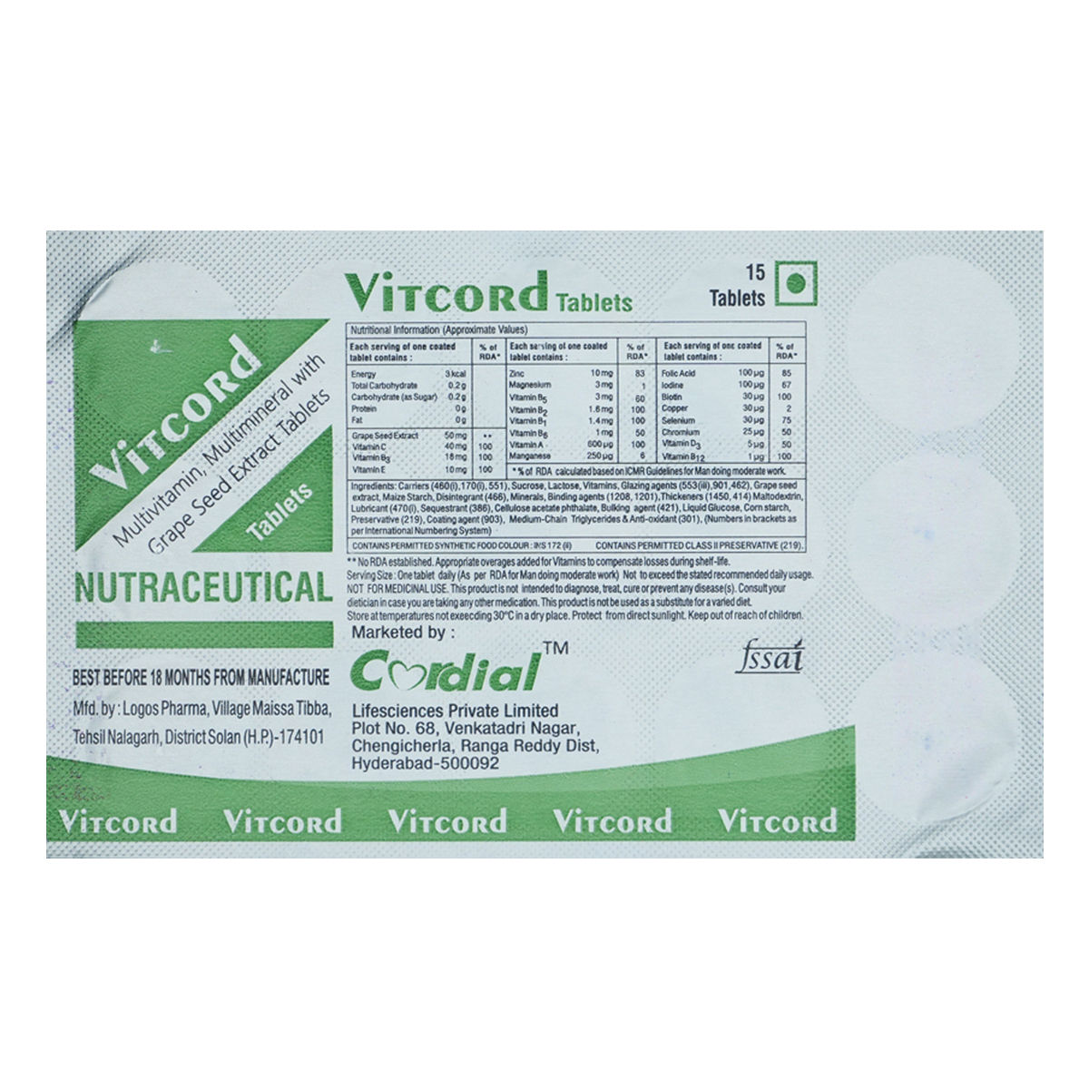 Vitcord Tablet | Uses, Side Effects, Price | Apollo Pharmacy