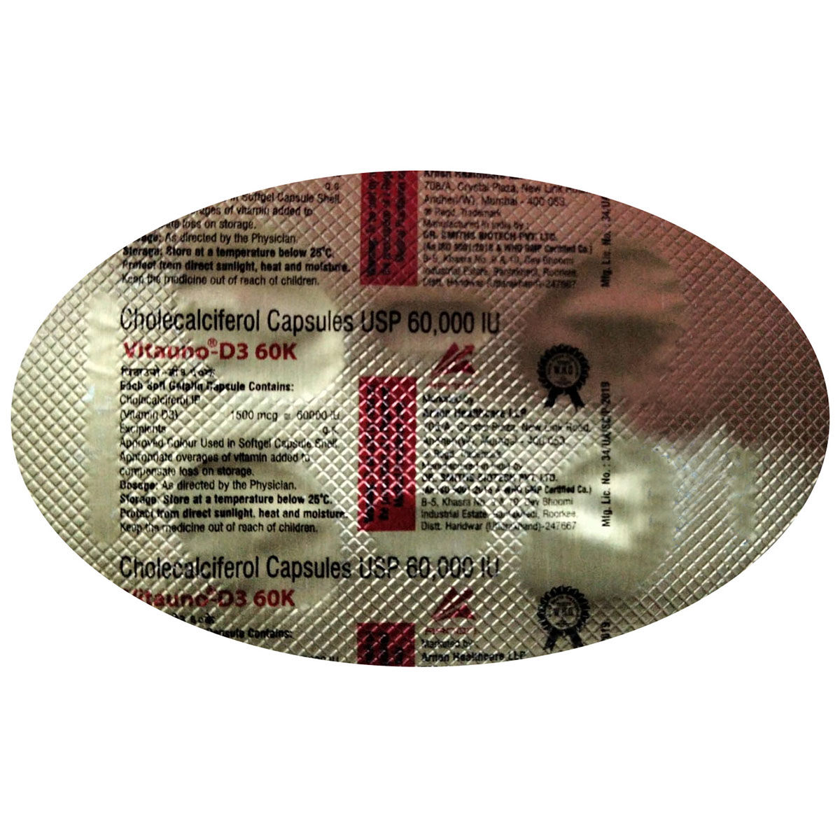 Vitauno-D3 60K Softgel Capsule | Uses, Side Effects, Price | Apollo ...